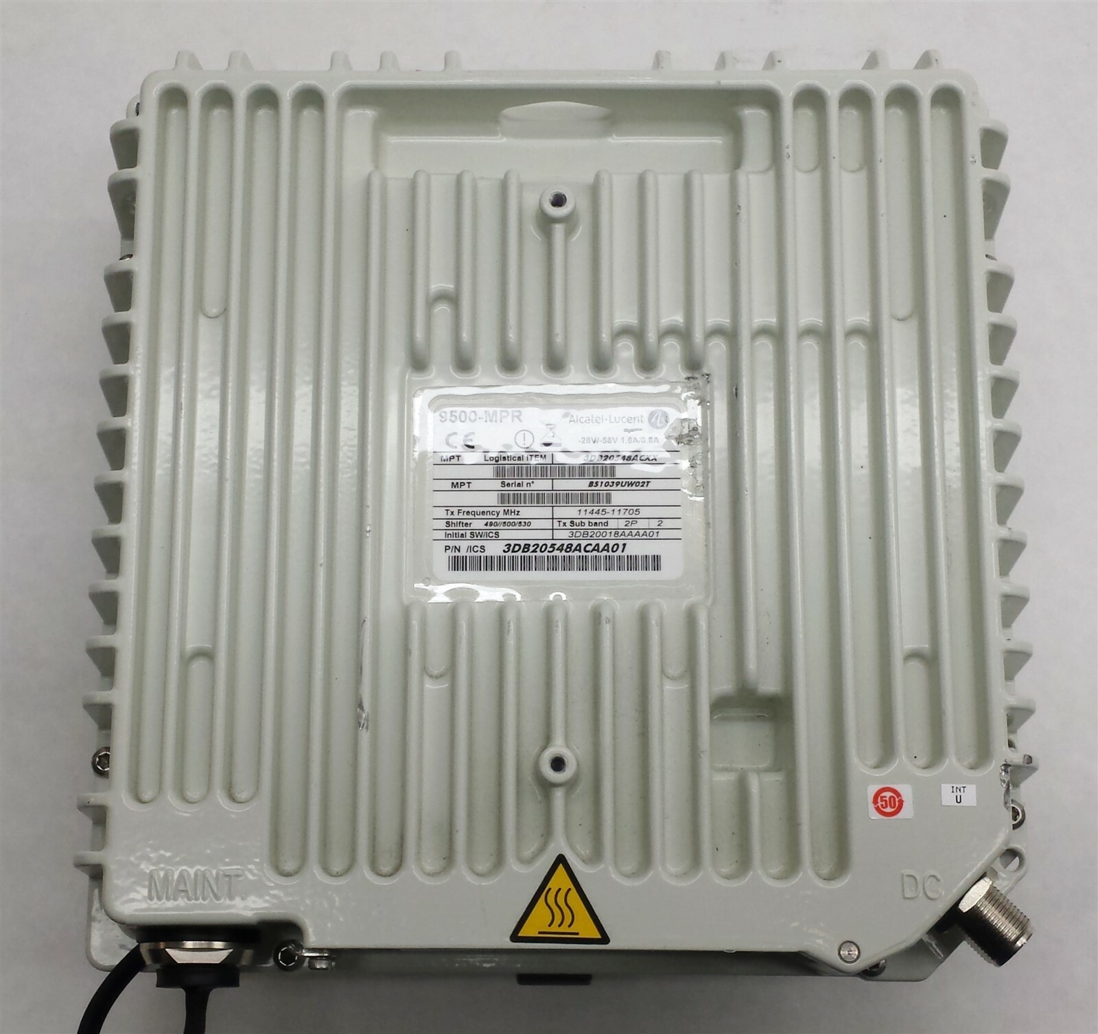 Alcatel-Lucent 9500-mpr ODU Radio Mpt-hc 3DB20548ACAA01 11ghz 11445 ...