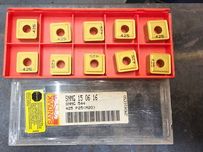 Qty 10 Sandvik SNMG 544 SNMG150616 150616 425 Grade Carbide Inserts | eBay