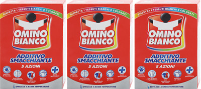 3 OMINO BIANCO ADDITIVO SMACCHIANTE IN POLVERE PER CAPI BIANCHI E ...