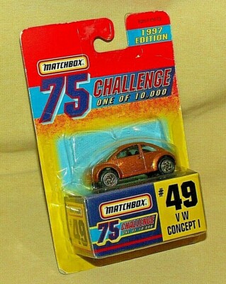 VW Concept I 1997 Gold Matchbox 75 Challenge Limited Edition 49 Box 1 ...
