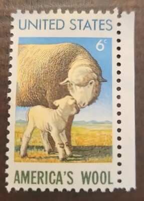 US Postage 1971 6 Cent America's Wool Unused Stamp #1423 | eBay