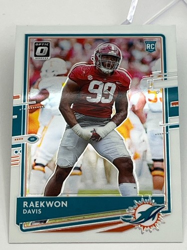 2020 Donruss Optic Football Rookie Card #134 Raekwon Davis - Miami ...