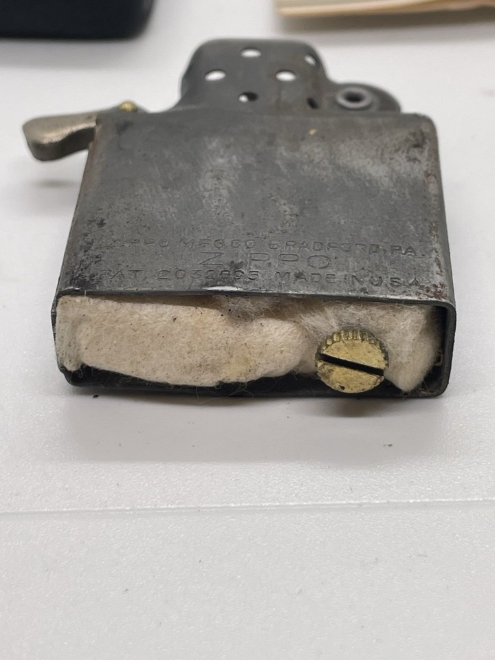 Vintage ZIPPO Lighter 1942-1945 WW2 Black Crackle 3 Barrel Military ...