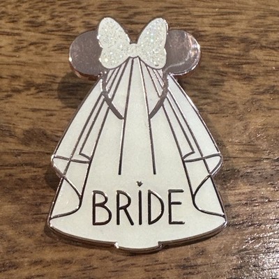 Disney Parks Rose Gold Bride Minnie Mouse bride squad icon Disney pin ...