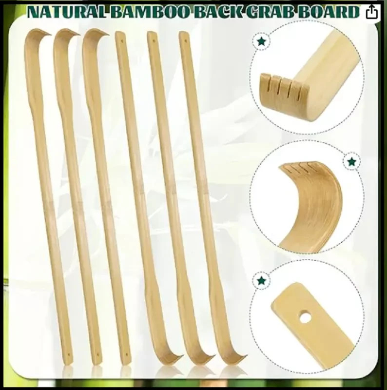 12 PCS Natural Bamboo Back Scratcher Traditional Wooden Back Scratcher ...