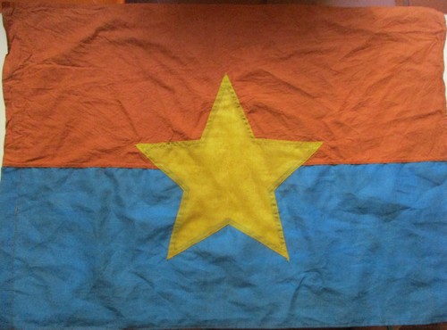 1 FLAG , 1 VC Vietcong Flag, RED FLAG W YELLOW ,NVA FLAG VIET CONG ...