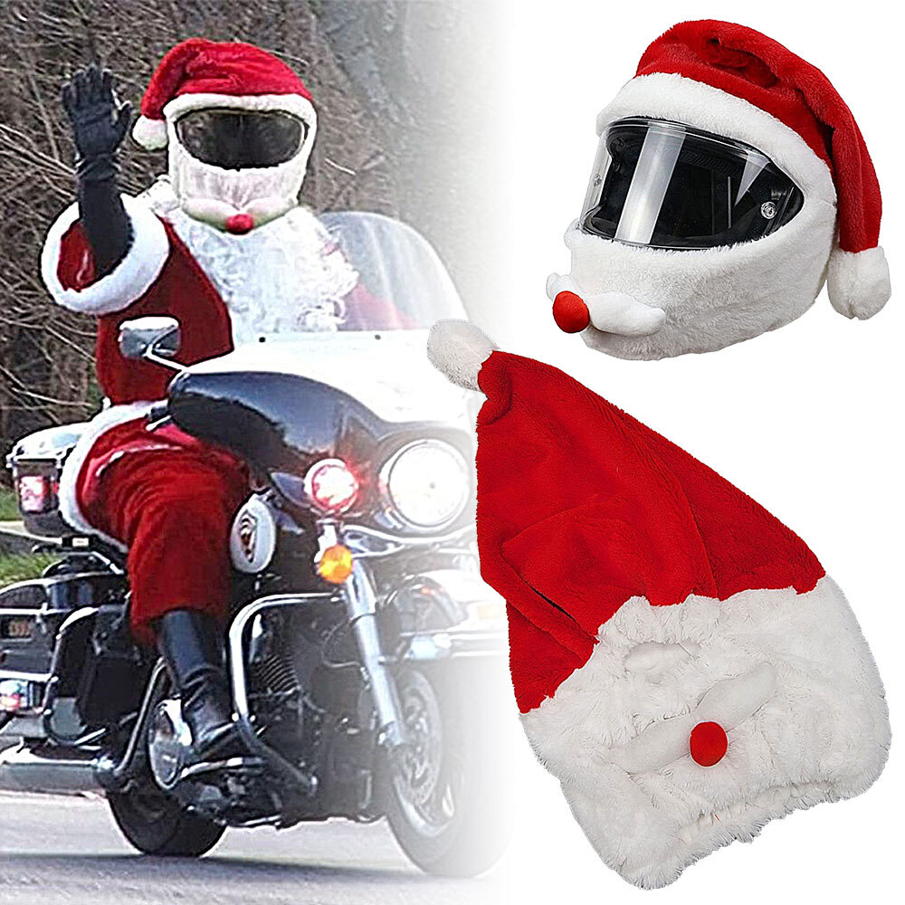 Christmas Helmet Cover Santa Claus hat For Motorcycle Motorbike Helmet ...