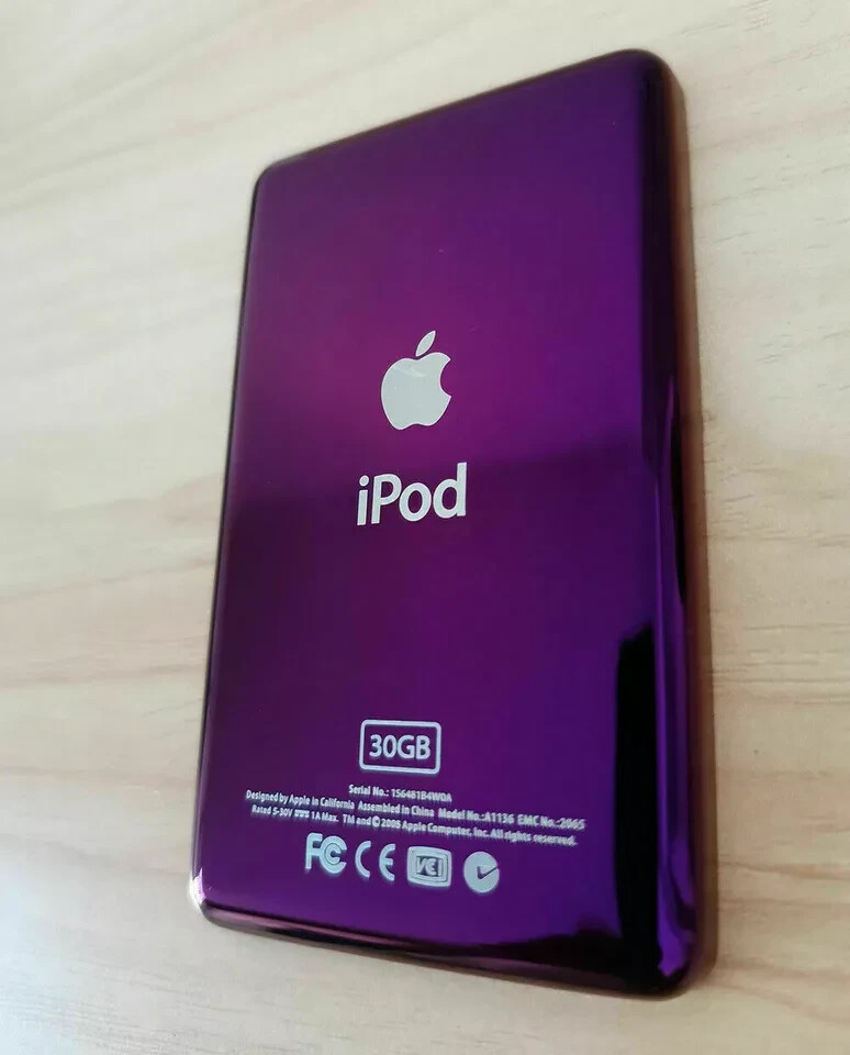 Metal Purple Housing Cover Case For iPod Classic 6 /7th Video 5 5.5th ...