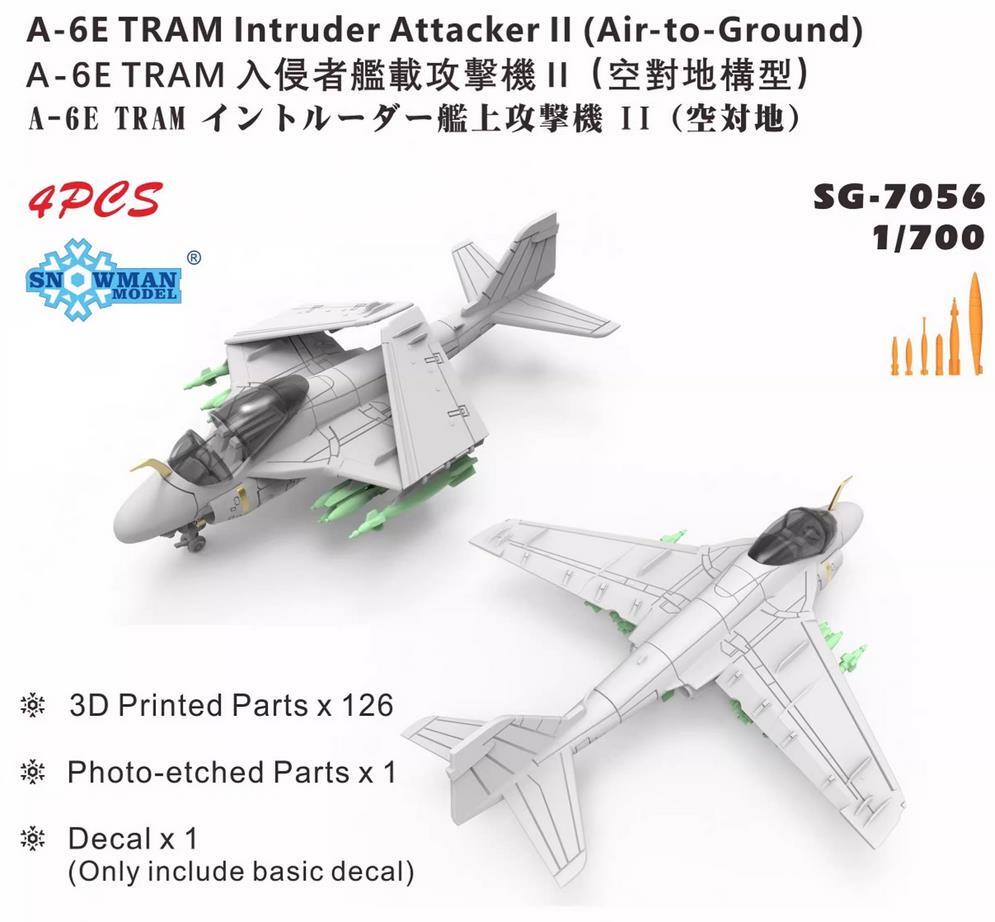 SNOWMAN SG-7056 1/700 A-6E TRAM Intruder Attacker ll (Air-to-Ground ...