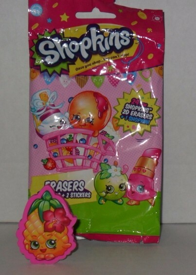 2016 SHOPKINS 2D ERASER SINGLE PINEAPPLE CRUSH ONCE YOU SHOP...YOU CAN ...