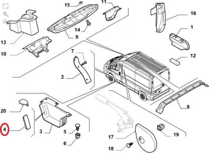 Fits Fiat Ducato Peugeot Boxer Citroen Relay Cover Cap Trim OE 94-On ...