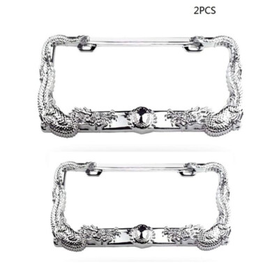 Universal License Plate Frame 3D Dragon Tag 2 Hole NO Cap Plastic JDM ...