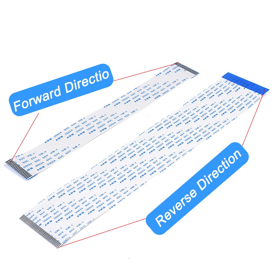 FFC Flexible Flat Cable Ribbon Forward/Reverse 26Pin Pitch 0.5mm/1.0mm ...