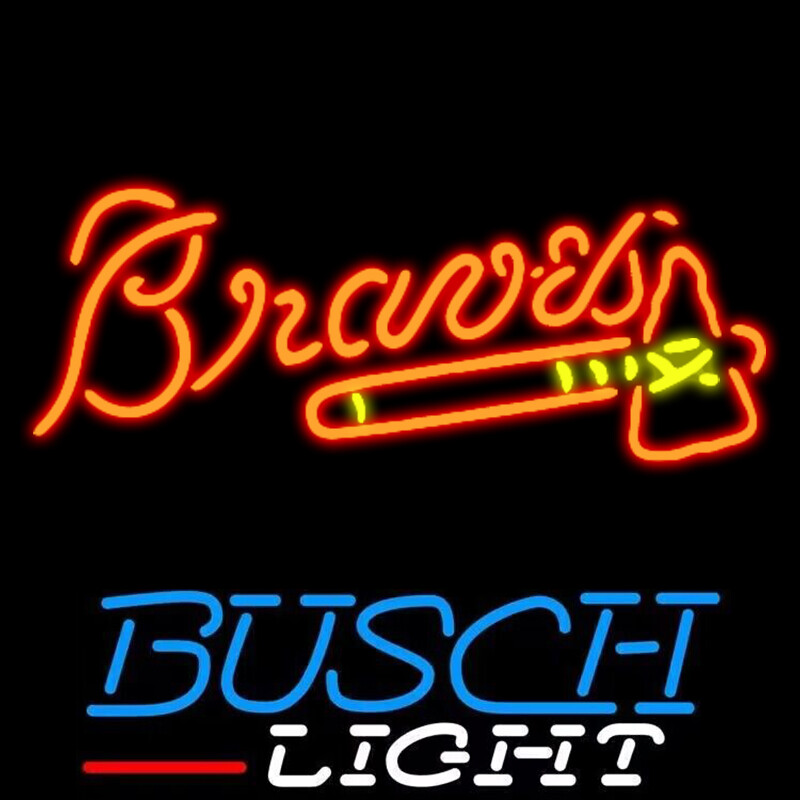 Atlanta Braves Beer Neon Sign Beer Bar Sport Pub Cave Wall Decor 24"x20 ...