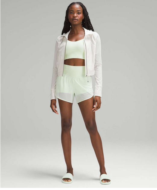 New Lululemon Mesh Hooded Cropped Define Jacket Size 8 Bone Color ...