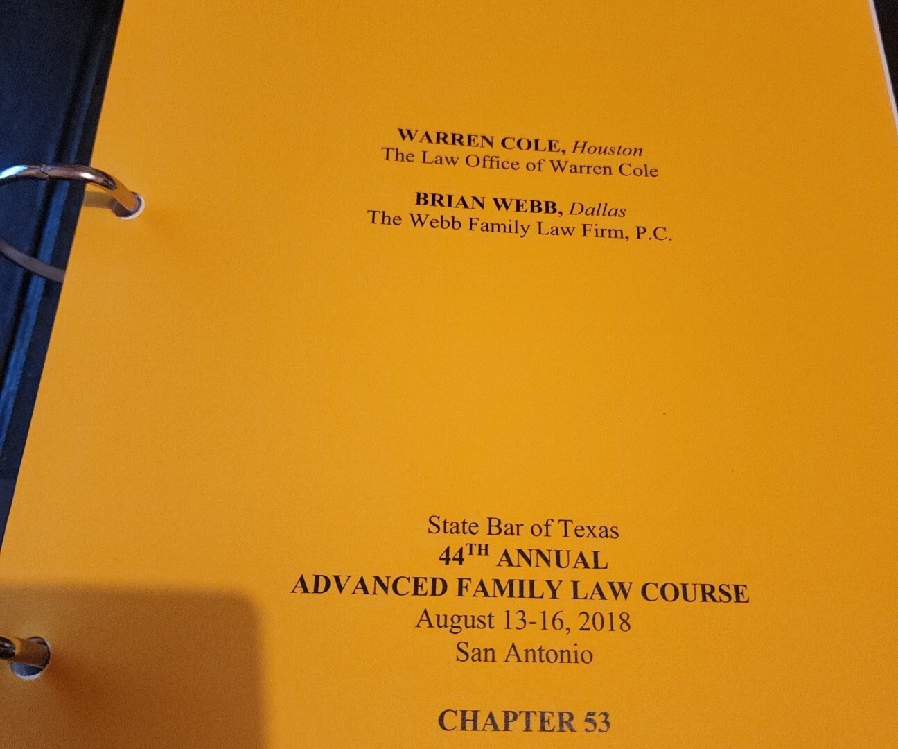 Texas Bar CLE Advanced Family Law - Volume III (2018) | eBay