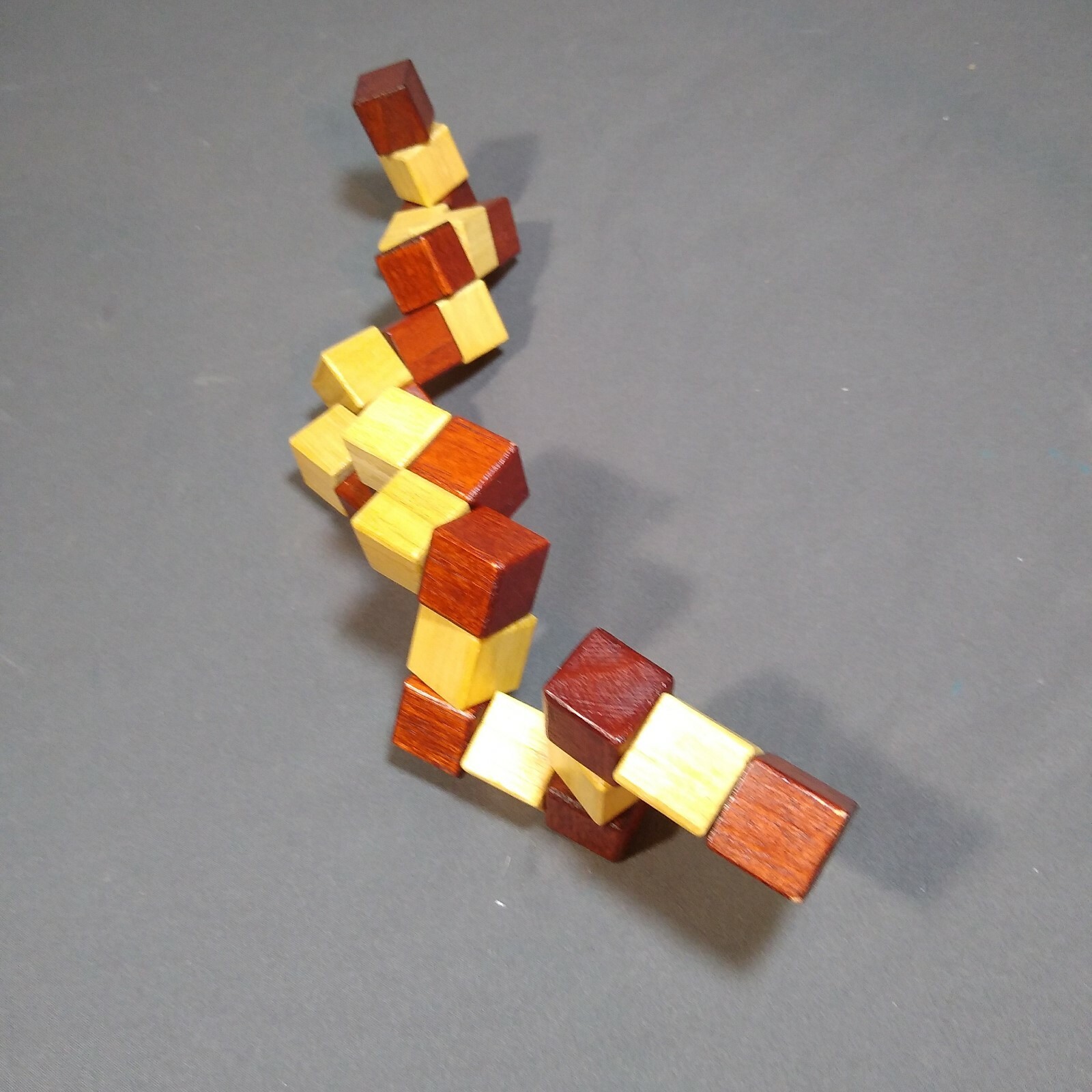 Wooden Cube Interlocking Puzzle 27 Square Blocks Undone Brain Teaser ...