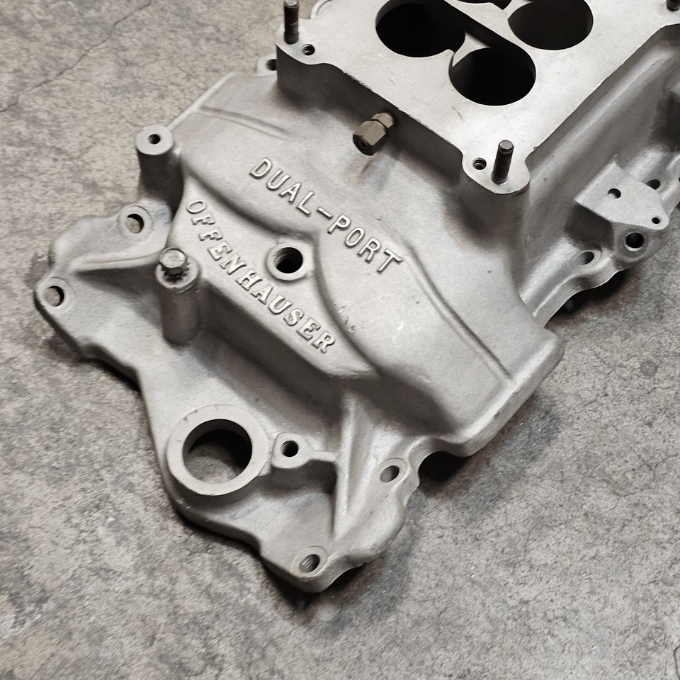 Vintage Offenhauser 4 Barrel Intake Manifold Aluminum Chevy V8 small ...