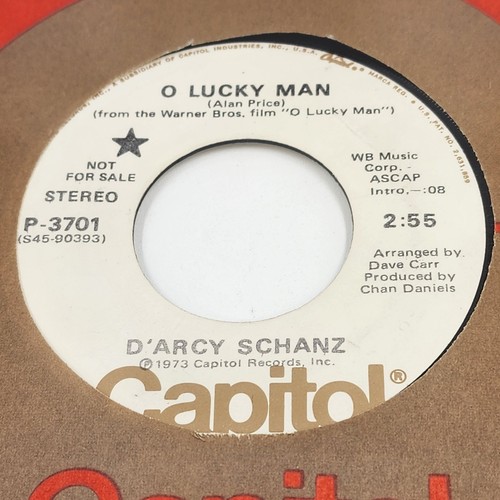 Lot of 7 Promo Vinyl Records 7" Early 1970's Various Genres with Paper ...