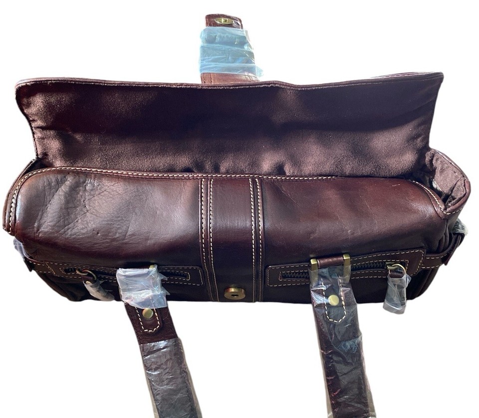 Northstyle Handbag Brown Leather Shoulder Bag Purse Muti Pocket Snap ...