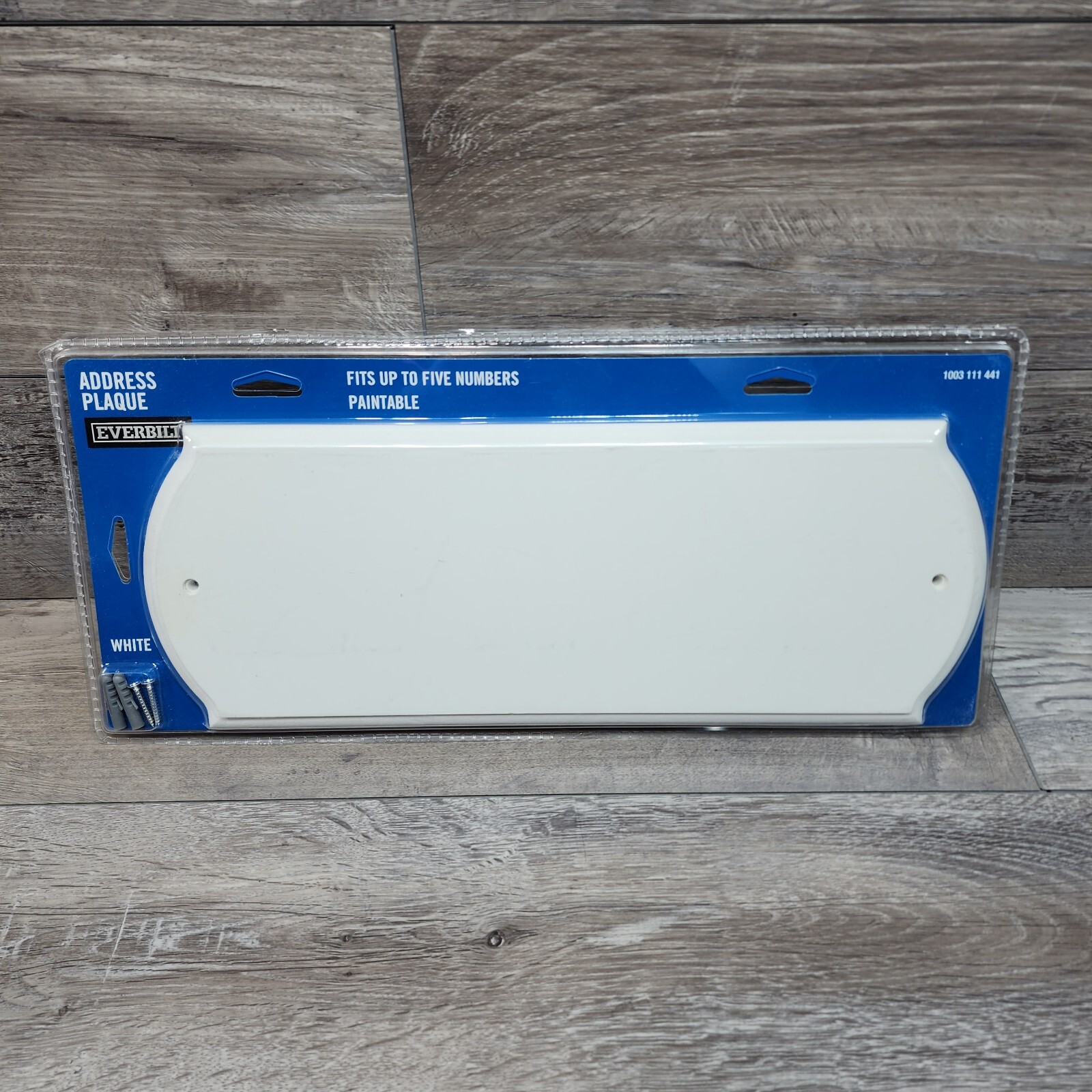 EVERBILT White Address Plaque Fits Up to 5 Numbers, Paintable 1003 111 ...
