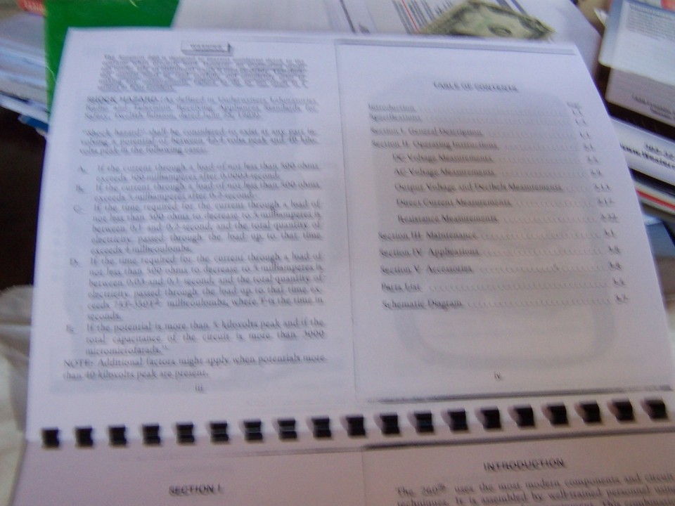 SIMPSON 260 SERIES 6 & 6M VTVM OPERATOR MANUAL | eBay