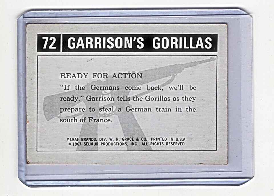 1967 LEAF GARRISON'S GORILLAS ACTION PACKED SINGLE TRADING CARDS FREE ...