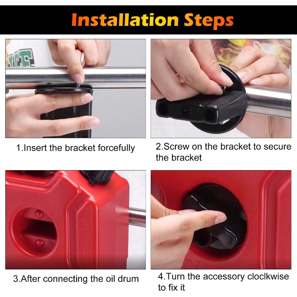for 3L 5L Fuel Tank Mount Petrol Can Jerry Cans Key Bracket Holder Lock ...