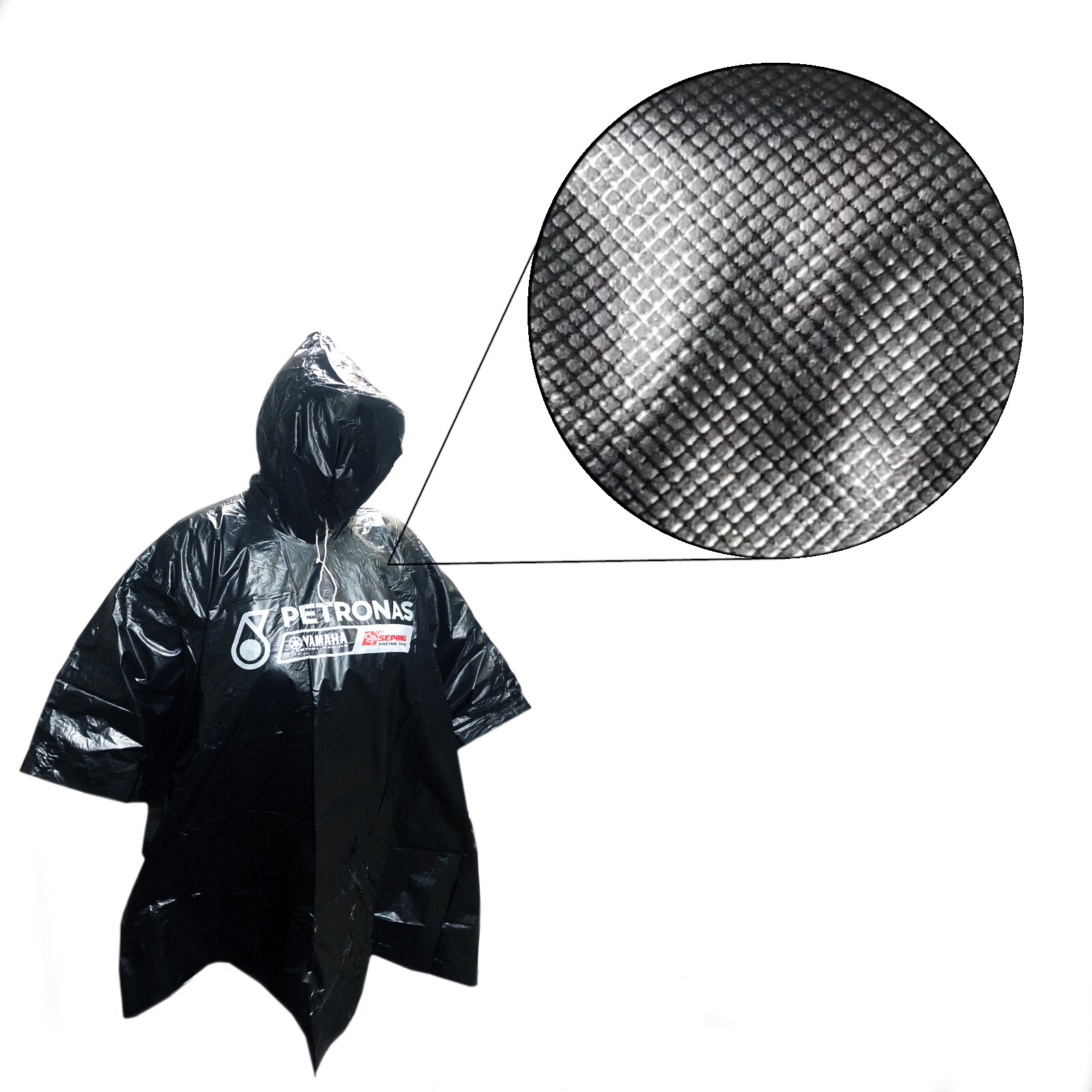 Rain Poncho Black Bicycle Bike Waterproof Raincoat Cover Cape & Hood ...