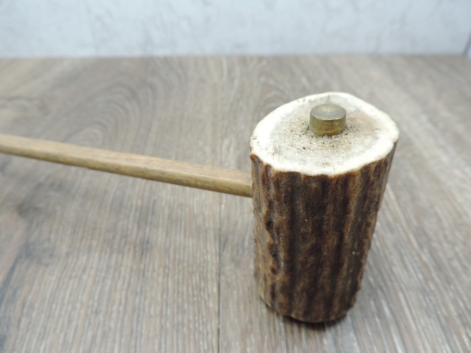 Muzzleloader Starter or Pistol Ramrod Antler Handle Lead Hammer Head 13 ...