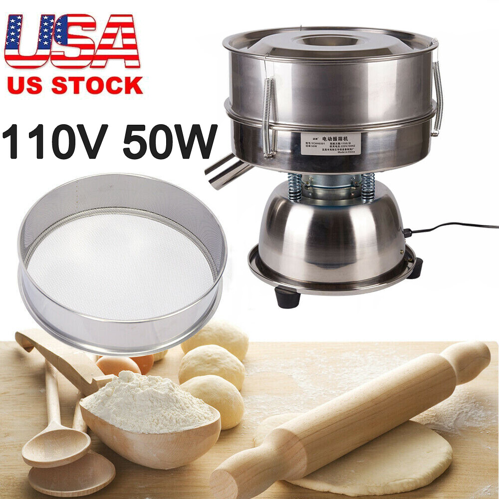 110V 50W Automatic Powder Sifter Machine Electric Sieve Shaker ...