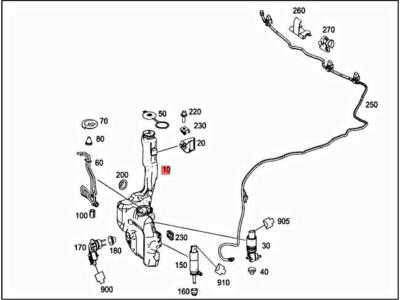 Genuine MERCEDES S204 S212 Washer fluid reservoir 2048690100 | eBay