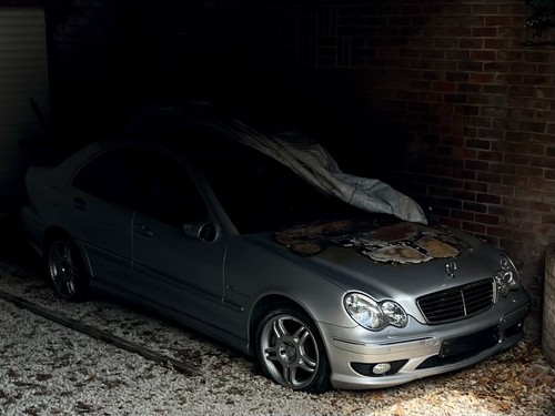 Mercedes Benz C32AMG Fire Damaged. Repairable. Battery Charger caught ...