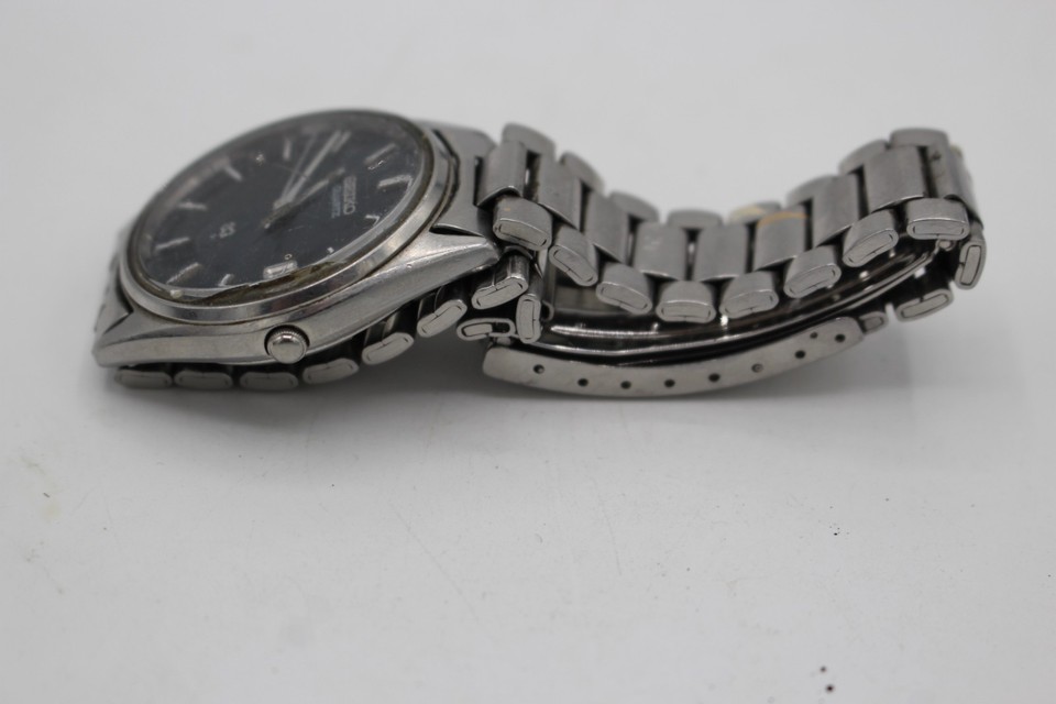 Vintage Mens Seiko S3 Quartz Watch With Day-Date Silver Toned | eBay