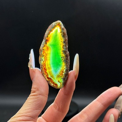 Natural Colored Lace SILK Banded Agate Slab/Slice Agate Reiki 15.3G ...