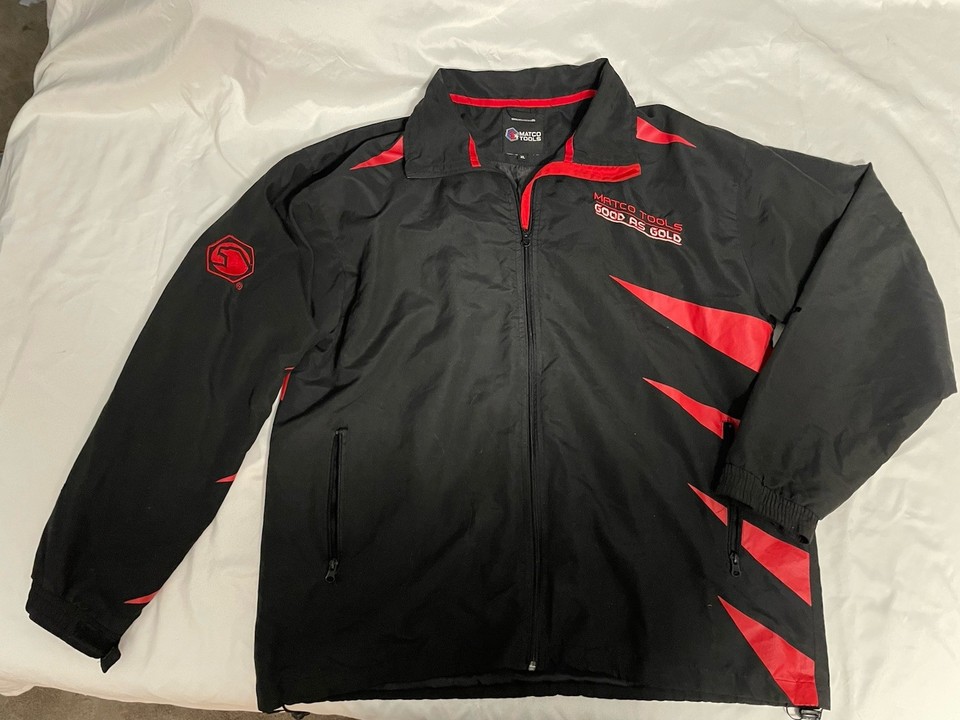 Matco Tools Windbreaker Full Zip Jacket Mens XL Good As Gold Big Logo ...