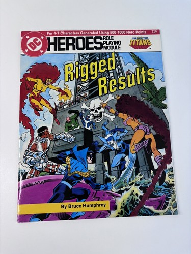 1982 RIGGED RESULTS (DC HEROES RPG) Role Playing Module By Bruce ...