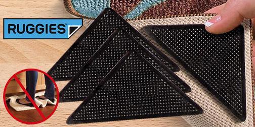 RUG CARPET MAT GRIPPERS RUGGIES NON SLIP SKID REUSABLE WASHABLE GRIPS ...