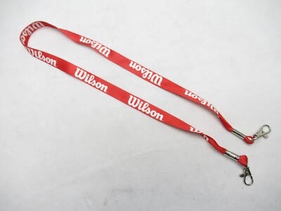 *NEW* LOT OF 4X WILSON RED/WHITE BADGE HOLDER / LANYARD 36" PROMO ITEM ...