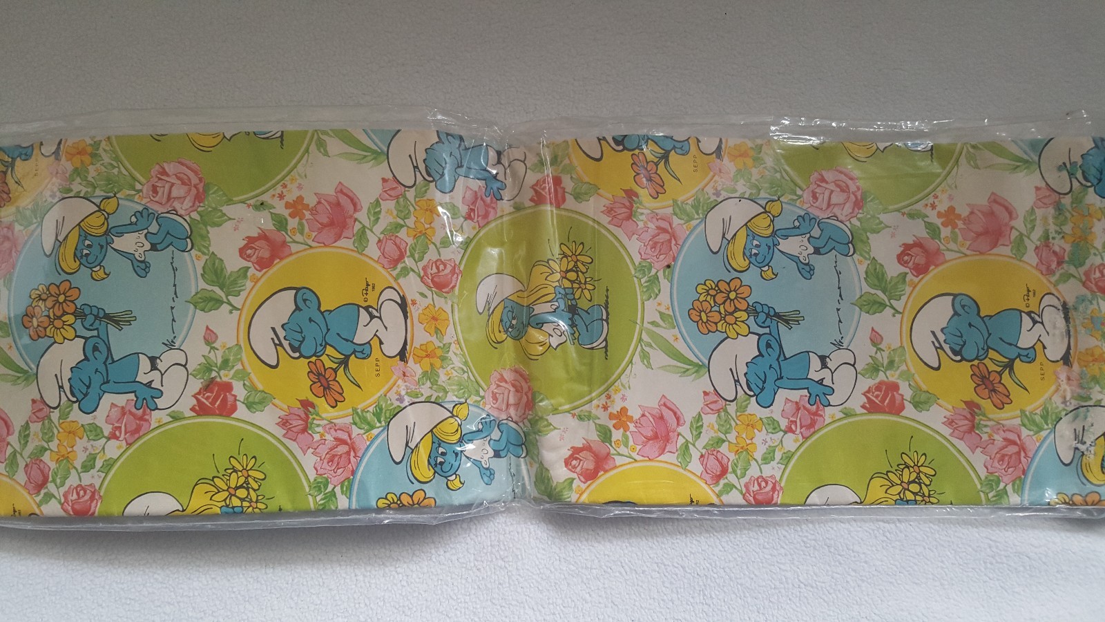 Vintage Papercraft Smurf Heavyweight Gift Wrapping Paper / Scrapbooking ...
