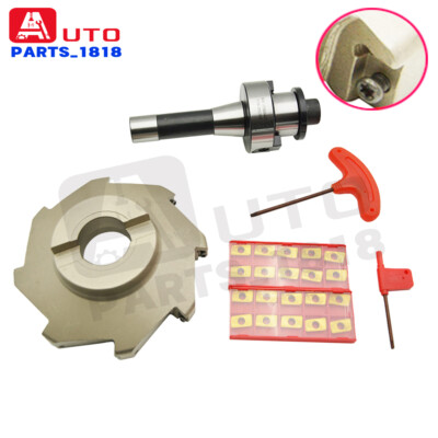 6.3" 90 Degree Indexable Face Shell Mill Cutter, R8 Arbor with APMT1604 ...