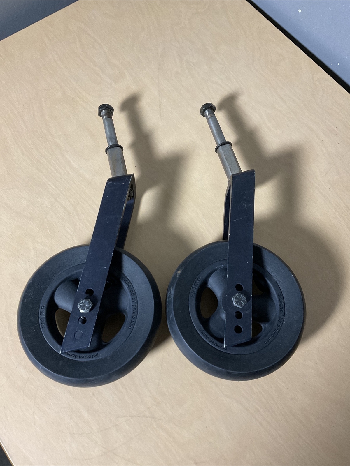 Pair of Quickie Wheelchair Front Casters Forks Wheels Axles 6” Tires ...