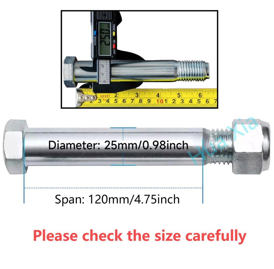 Mini Excavator Bucket Pins 23.5mm/0.98in 6.3" Bolts and Nuts Kit For ...