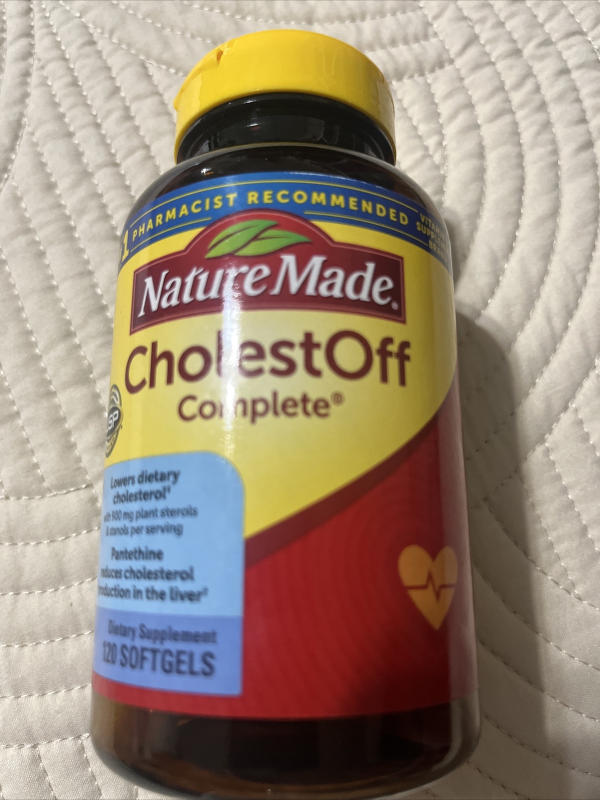 Nature Made CholestOff Complete Softgels 120 Count Heart Health 900 mg ...