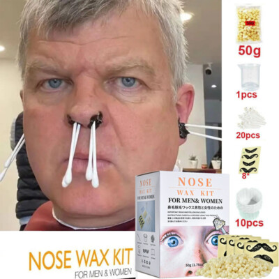 Nose ear Hair Removal Wax Bead Kit Nasal Effective Painless for Hair ...