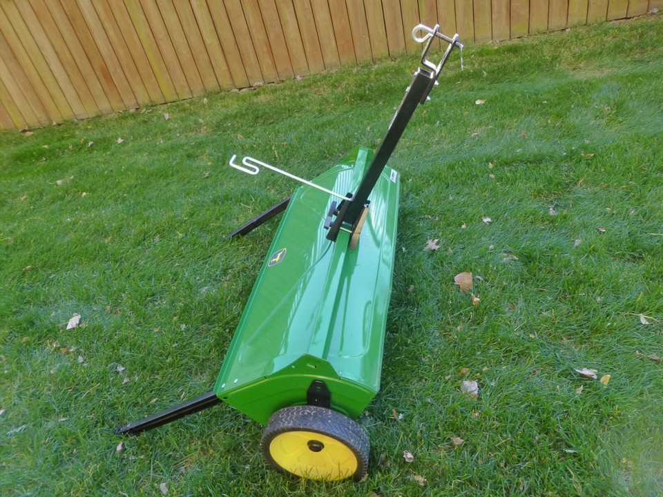 John Deere 44" Lawn Sweeper LP49038 Tug Behind Landscape Leafs & Grass ...