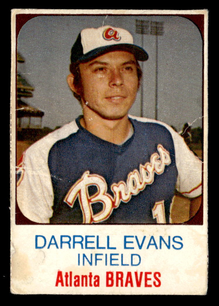 Darrell Evans 1975 Hostess Twinkies Card #3 Atlanta Braves (Creases) | eBay