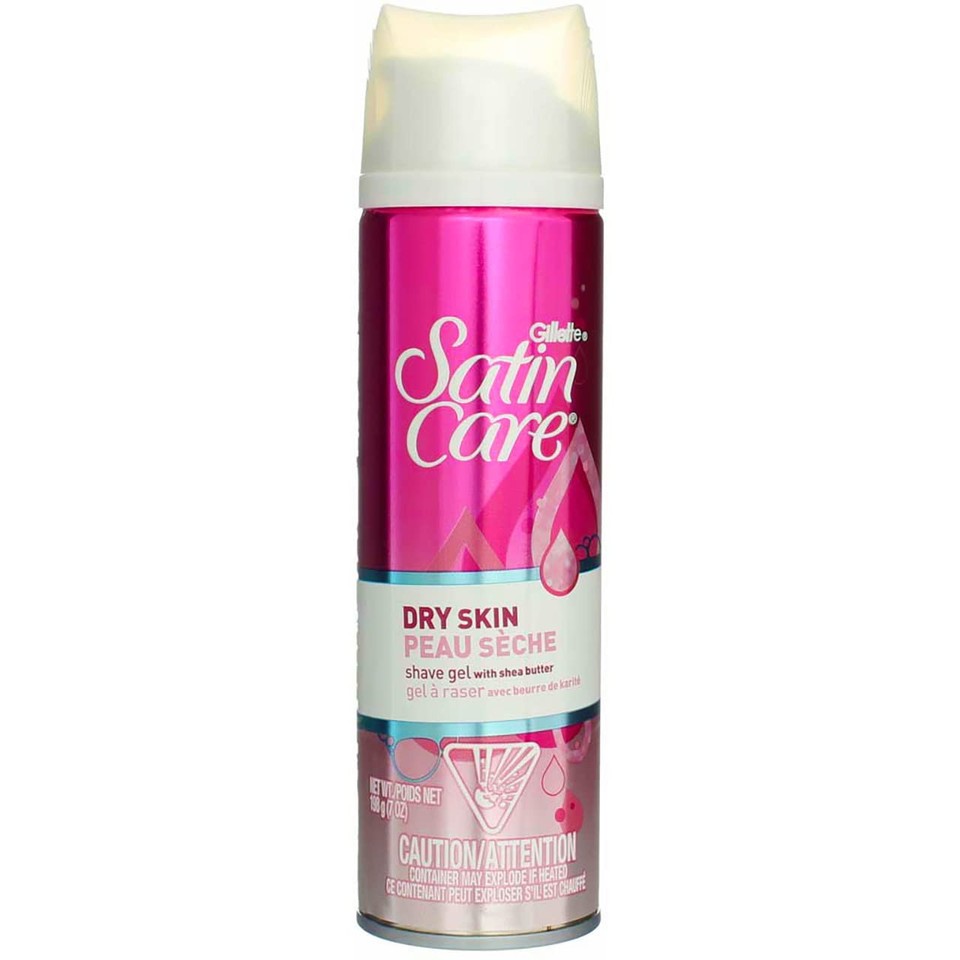 Gillette Satin Care Shave Gel Dry Skin - 7 oz, Pack of 3 | eBay