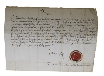1570-1700 DOCUMENTS SIGNED JAMES I Scotland BISHOP ORKNEY MANUSCRIPT ...