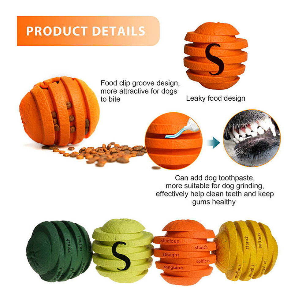 2x Petopia Ultra Tough Rubber Zesty Orange Dog Toy Chew Treat/Reward ...